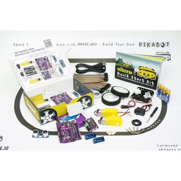 PikaBot - Maker UNO Smart Car Kit - Elmwood Electronics
