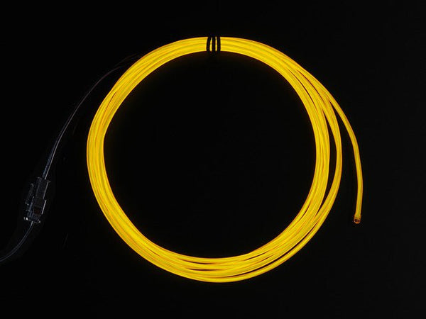 High Brightness Yellow Electroluminescent (EL) Wire - 2.5 meters ...