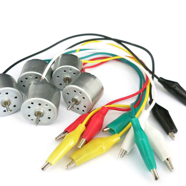 Hobby motor with alligator clips - Elmwood Electronics